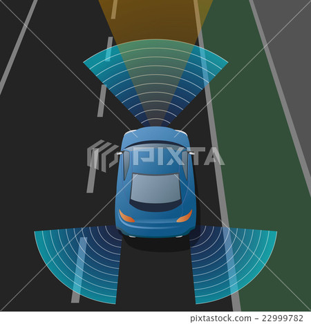 Advanced Driver Assistance System (ADAS) Image... - Stock Illustration ...
