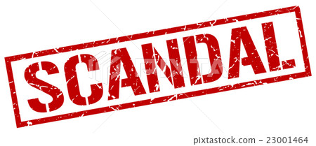 scandal red grunge square vintage rubber stamp - Stock Illustration ...