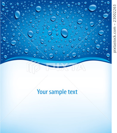 blue water drops background with place for text - Stock Illustration ...