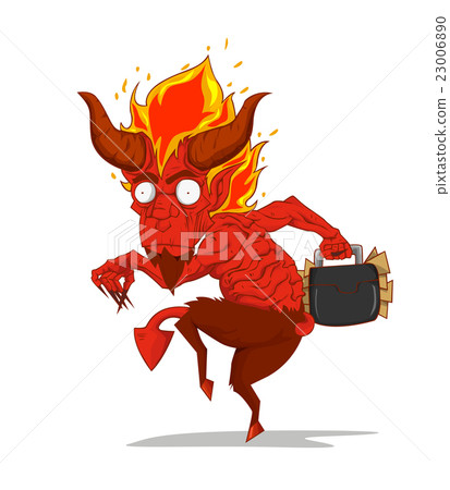 Red Devil Character vector. Monster in Halloween - Stock Illustration ...