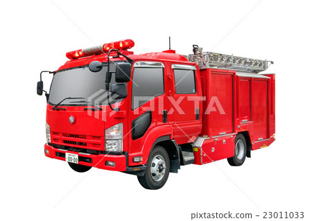 White background, cutout fire engine - Stock Photo [23011033] - PIXTA