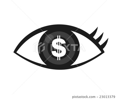 Dollar mark in eyes - Stock Illustration [23013379] - PIXTA