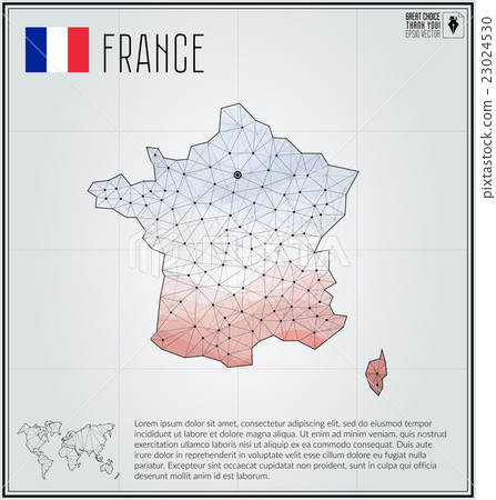 France map in geometric polygonal style. - Stock Illustration [23024530 ...