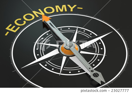 Economy compass concept, 3D rendering - Stock Illustration [23027777 ...