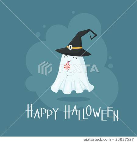 Happy Halloween ghost - Stock Illustration [23037587] - PIXTA