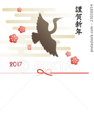 起重機的雄雞年的卡片例證-插圖素材 [23038854] - PIXTA圖庫