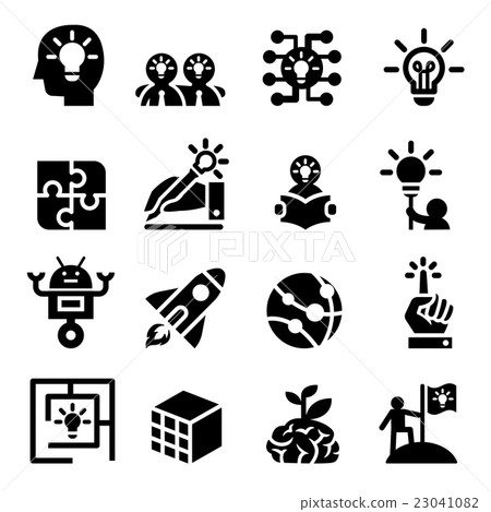 Creative idea & Imagine icon set - Stock Illustration [23041082] - PIXTA