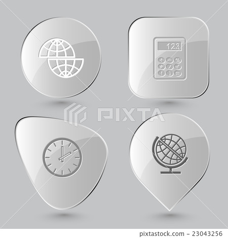 shift globe, calculator, clock. - Stock Illustration [23043256] - PIXTA
