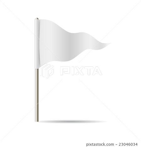 White Flag. Vector illustration. - Stock Illustration [23046034] - PIXTA