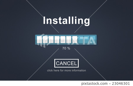 Installing Bar Load Waiting Indicator Concept-插圖素材 [23046301] - PIXTA圖庫