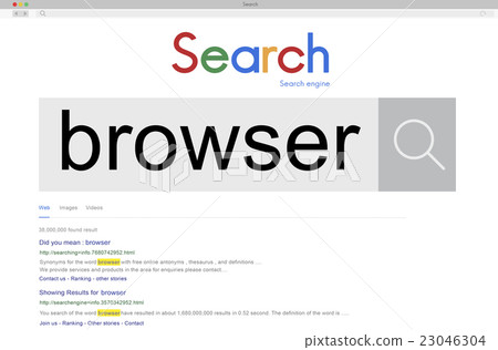 Browser Search Engine Browsing Web Page... - Stock Illustration ...