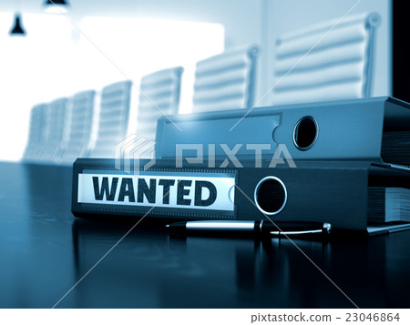 Wanted on File Folder. Blurred Image. - Stock Illustration [23046864 ...