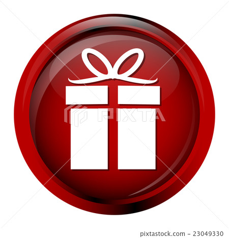 Gift box button icon - Stock Illustration [23049330] - PIXTA