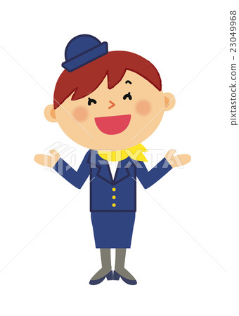 People Working lady cabin crew - Stock Illustration [23049968] - PIXTA