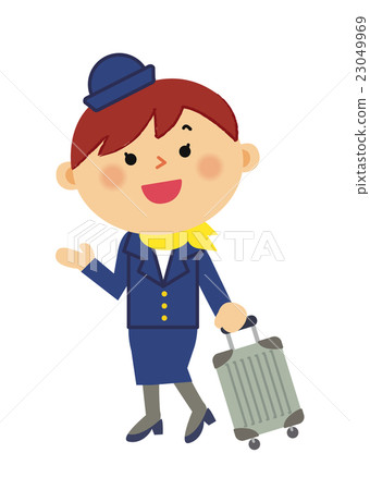 People Working lady cabin crew - Stock Illustration [23049969] - PIXTA