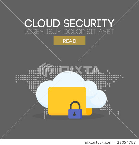 Cloud security banner concept. Vector - Stock Illustration [23054798 ...