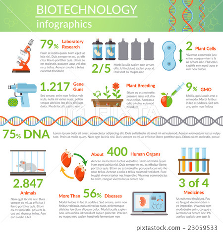 Biotechnology And Genetics Infographics - Stock Illustration [23059533 ...