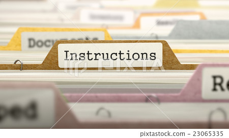 Instructions on Business Folder in Catalog. - Stock Illustration ...