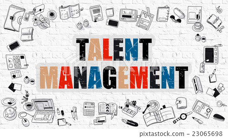 Talent Management in Multicolor. Doodle Design. - Stock Illustration ...