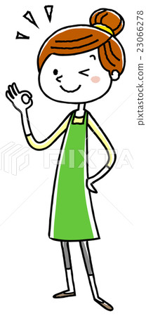 Female part-time job OK sign - Stock Illustration [23066278] - PIXTA