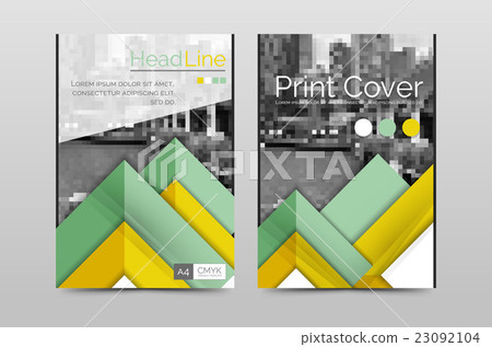 Geometric brochure front page - Stock Illustration [23092104] - PIXTA