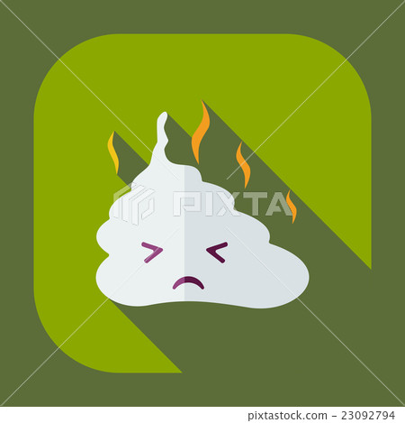 Flat modern design with shadow icons turd, faeces - Stock Illustration ...
