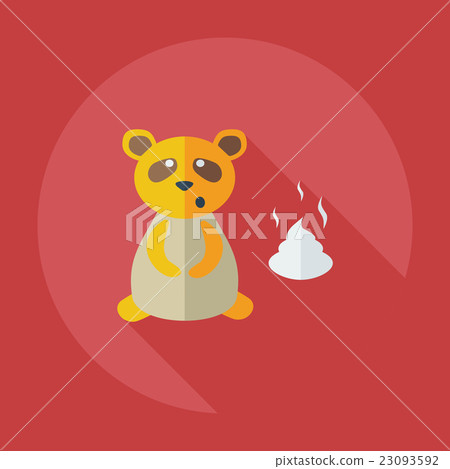 Flat modern design with shadow icons panda turd - Stock Illustration ...