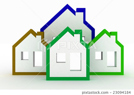 Models houses symbol - Stock Illustration [23094184] - PIXTA