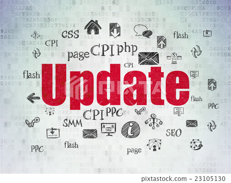 Web development concept: Update on Digital Data - Stock Illustration ...