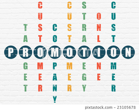 Advertising concept: Promotion in Crossword Puzzle - Stock Illustration ...