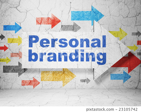 Advertising concept: arrow with Personal Branding - Stock Illustration ...