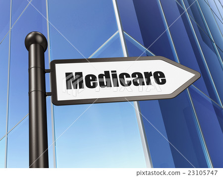 Health concept: sign Medicare on Building - Stock Illustration ...