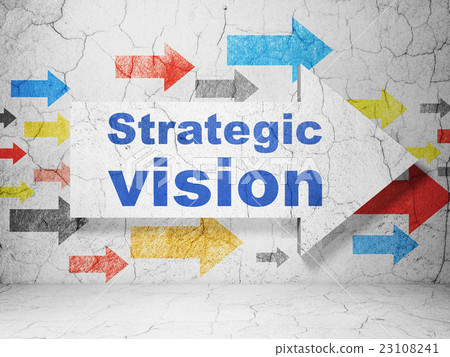 Business concept: arrow with Strategic Vision on - Stock Illustration ...