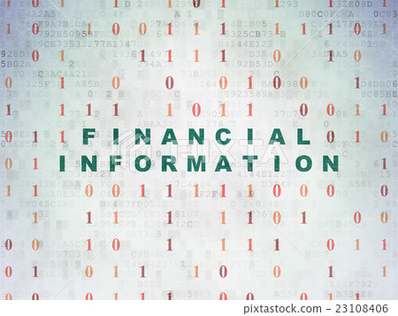 Finance concept: Financial Information on Digital - Stock Illustration ...