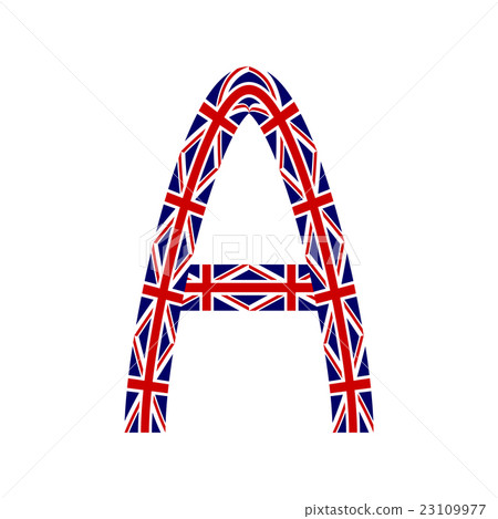 Letter A made from United Kingdom flags - Stock Illustration [23109977 ...