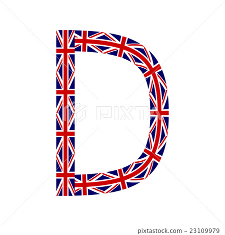 Letter D made from United Kingdom flags - Stock Illustration [23109979 ...