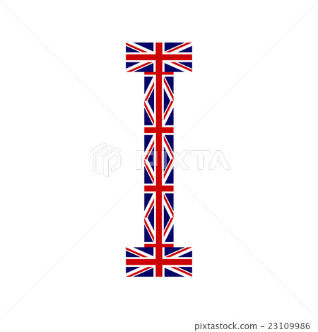 Letter I made from United Kingdom flags - Stock Illustration [23109986 ...
