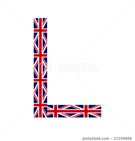 Letter L made from United Kingdom flags - Stock Illustration [23109988 ...