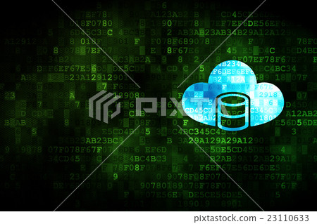 Database concept: Database With Cloud on digital - Stock Illustration ...