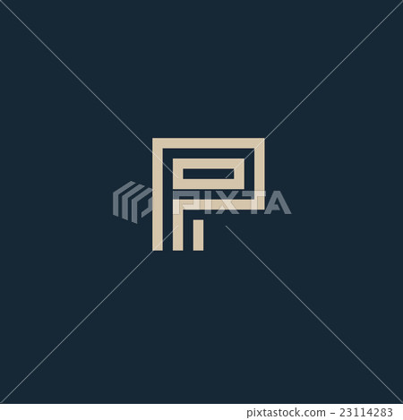 Unusual geometric letter P. Architecture vector - Stock Illustration ...