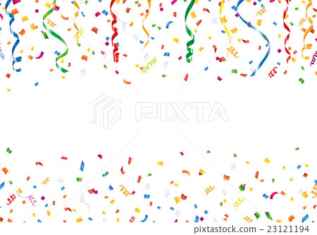 五顏六色的五彩紙屑和絲帶-插圖素材 [23121194] - PIXTA圖庫