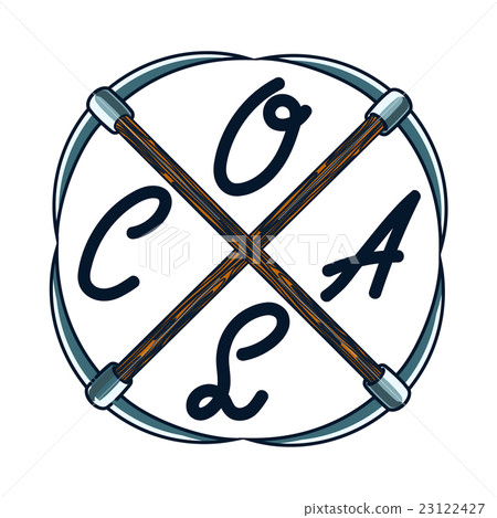 Color vintage coal mining emblem - Stock Illustration [23122427] - PIXTA