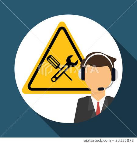 technical service and call center icon design - Stock Illustration ...