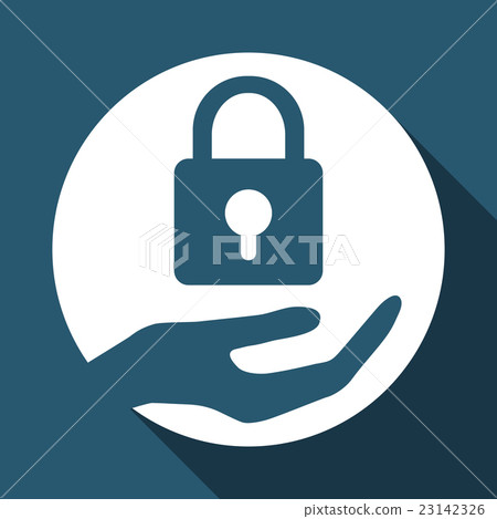 Security system icon over white background - Stock Illustration ...