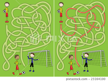 Soccer maze - Stock Illustration [23164100] - PIXTA