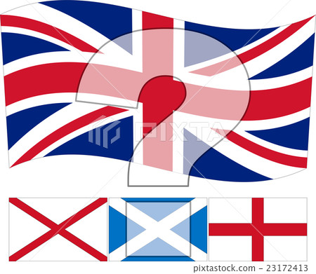 Un United Kingdom - The Union Jack Broken Up - Stock Illustration ...