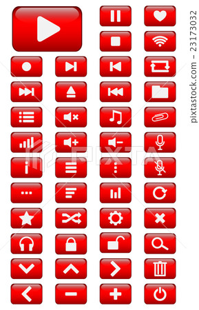 Vector Multimedia buttons set - Stock Illustration [23173032] - PIXTA