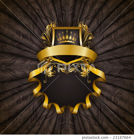 Elegant golden frame banner - Stock Illustration [23187664] - PIXTA