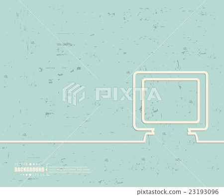 Creative vector monitor. Art illustration template - Stock Illustration ...