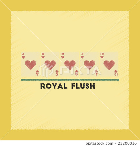 flat shading style icon royal flush - Stock Illustration [23200010] - PIXTA